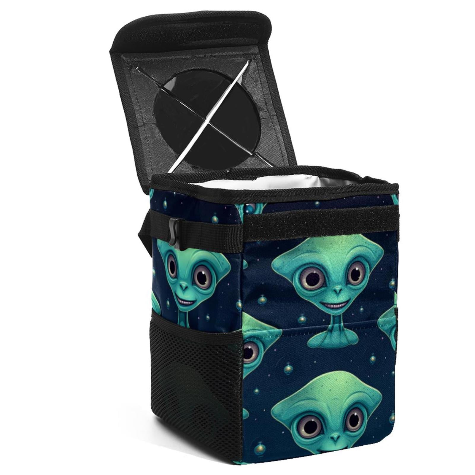 Alien Car Garbage Can - Foldable, with Lid, Leak-proof, Hanging Storage ...