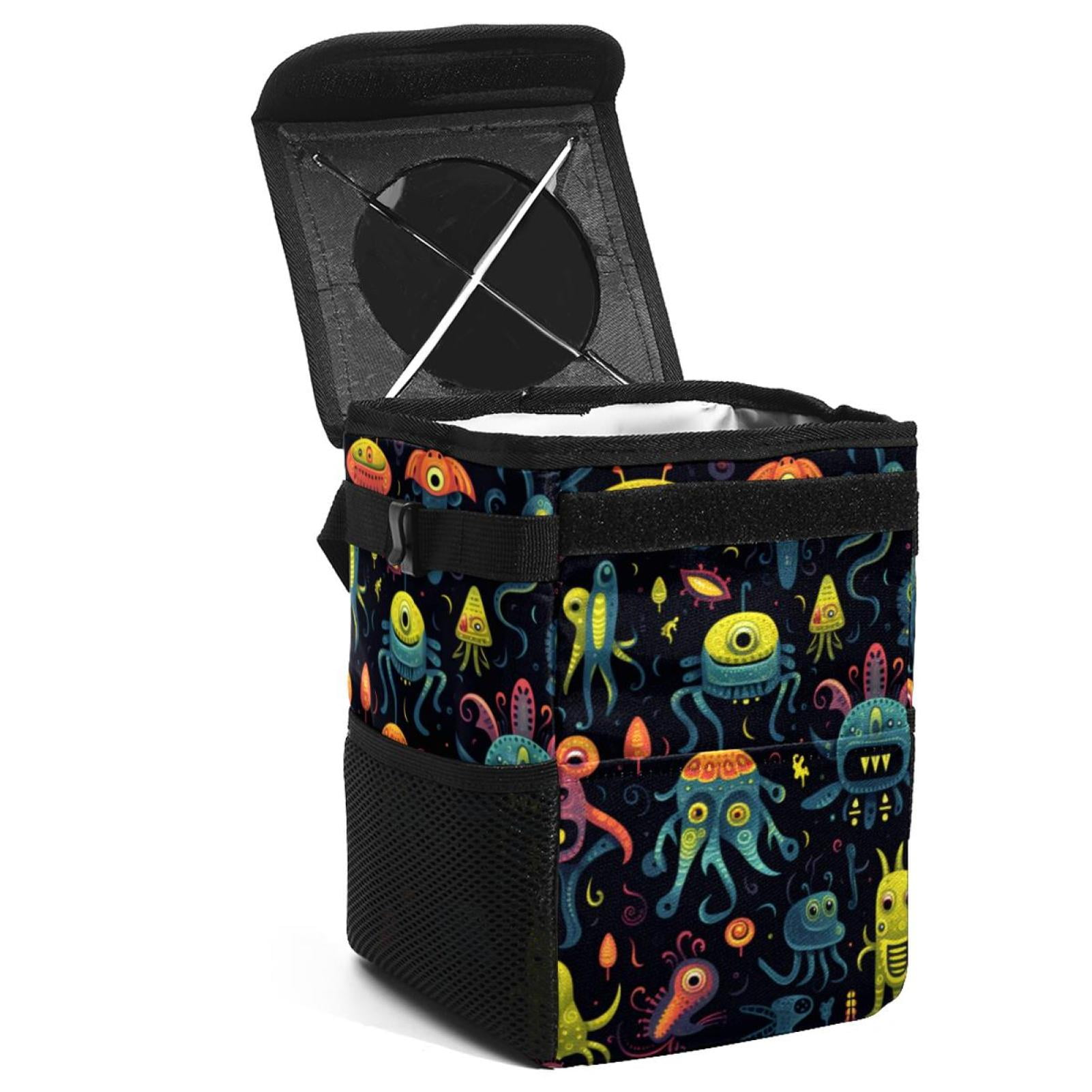 Alien Car Trash Can: Foldable with Lid, Leak-Proof, Hanging Storage Bag ...