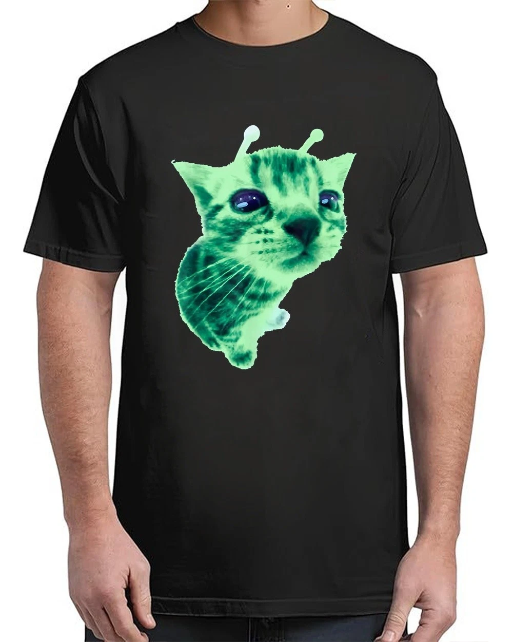 Alien Cat Meme Brainrot Meme Funny Silly Cat T-Shirt Vibe for Adults S ...