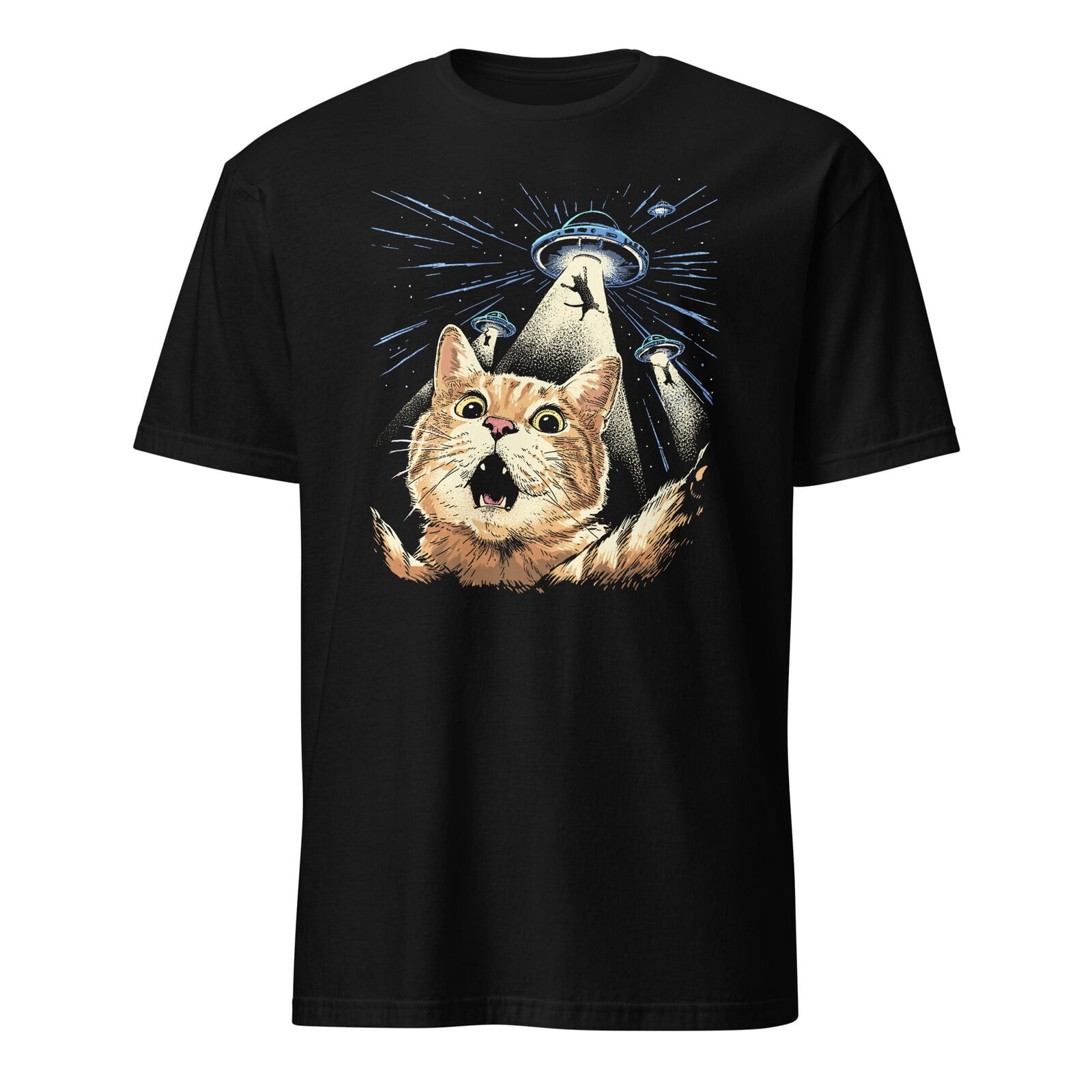 Alien Cat Shirt Funny Cat Selfie Alien UFO Encounter T-Shirt Size S-3XL ...
