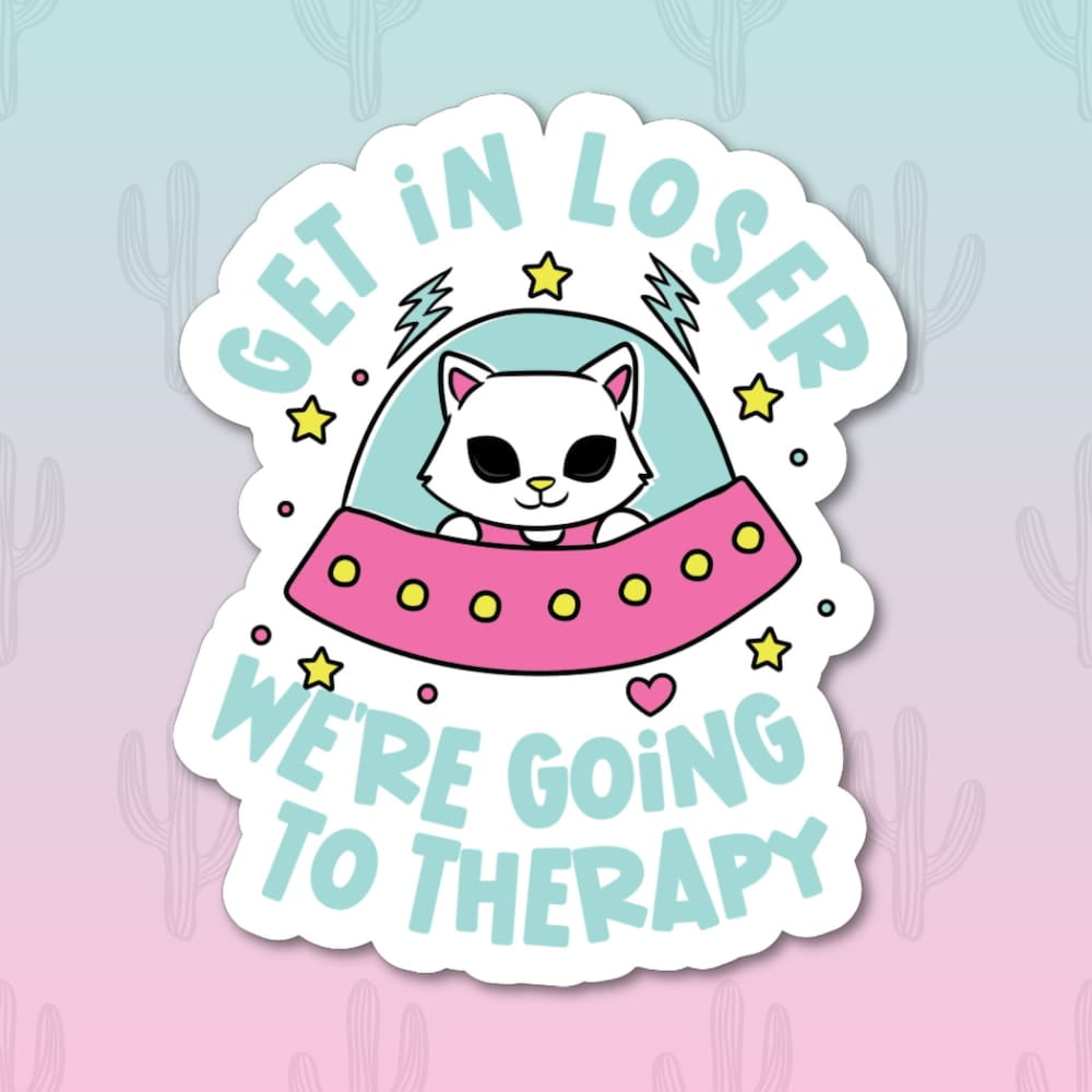 Alien Cat Sticker, Alien Sticker Cute, Motivational Stickers ...