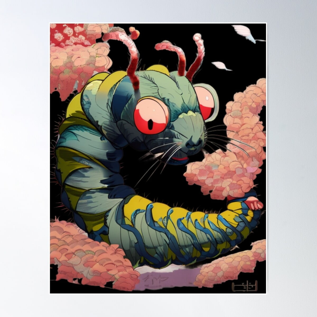 Alien Caterpillar Poster Wall Art, Modern Wall Decor For Living Room ...
