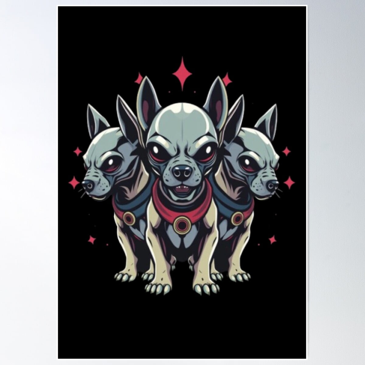 Alien Chihuahua Poster Wall Art, Modern Wall Decor For Living Room ...
