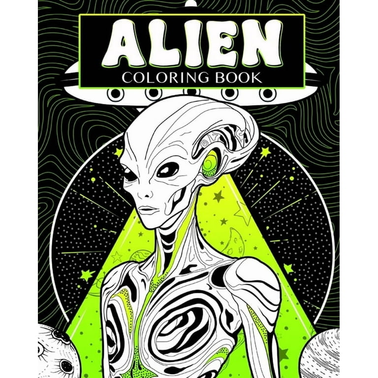 coloring book alien