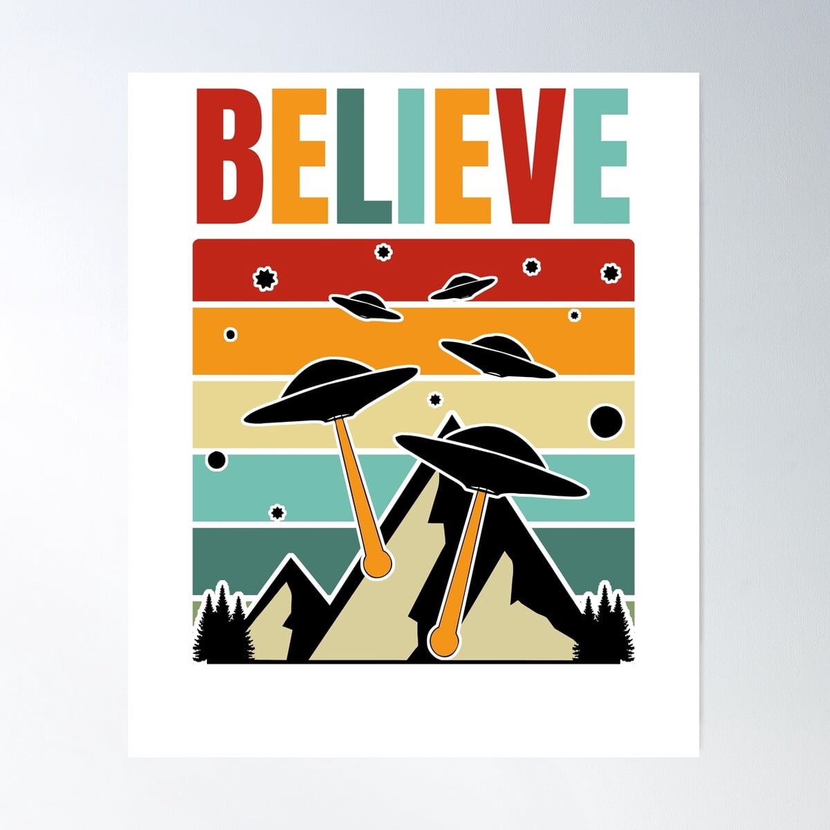 Alien Conspiracy Gift New Mexico Area 51 Poster Wall Art, Modern Wall ...