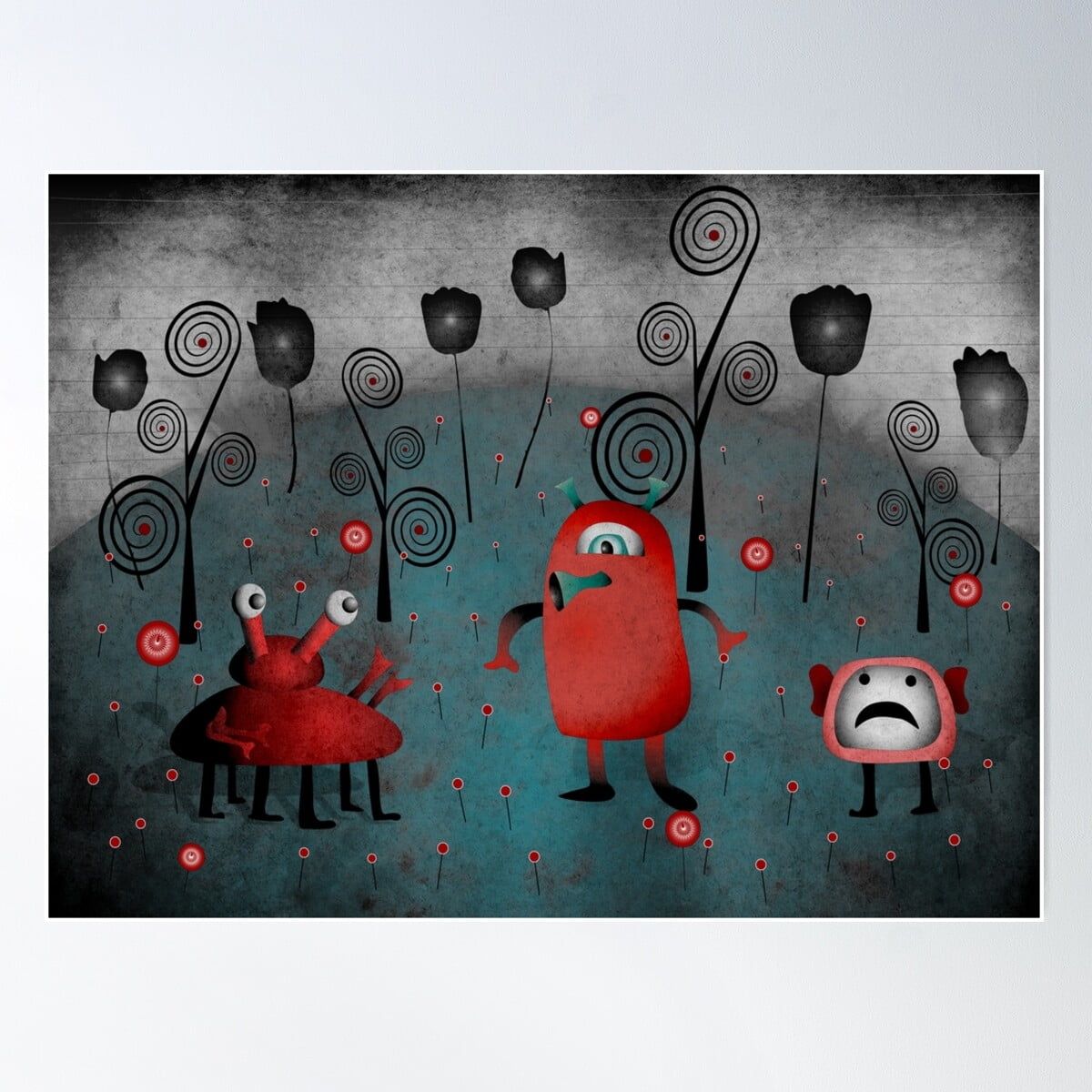 Alien Conversation Poster Wall Art, Modern Wall Decor For Living Room ...