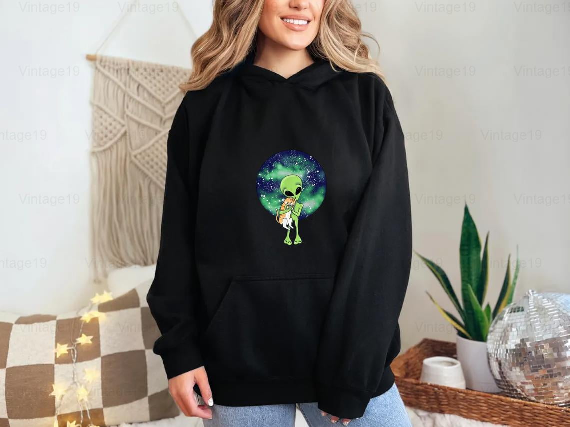 Alien Cow Abduction UFO Area 51 Get in Heifer Hoodie, for men & women ...