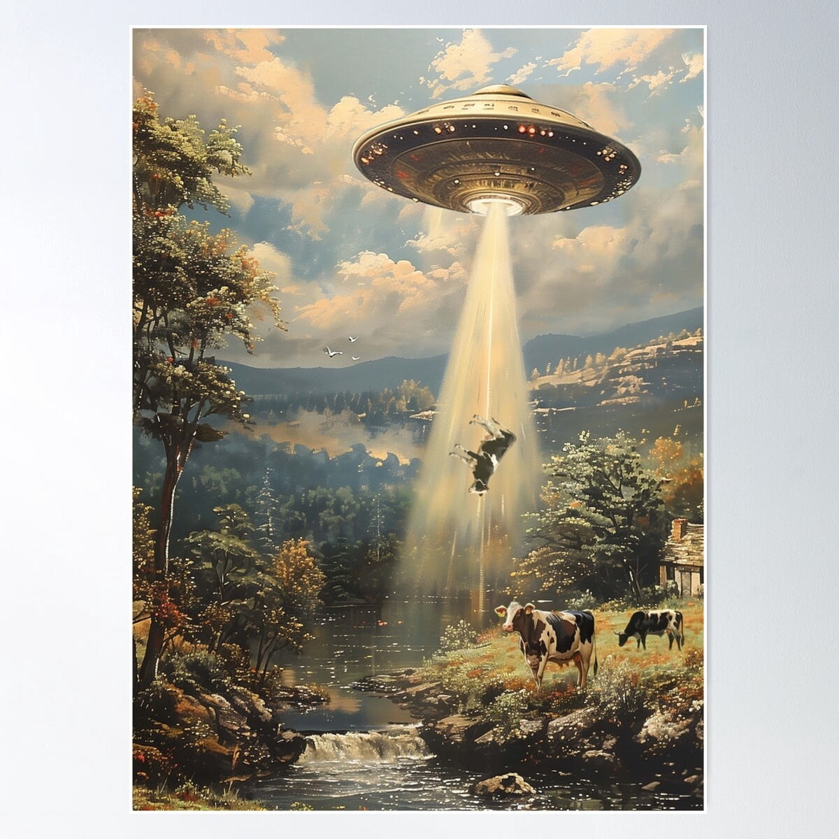 Alien Cow-spiracy Poster, 12x18 UNFRAMED - Walmart.com