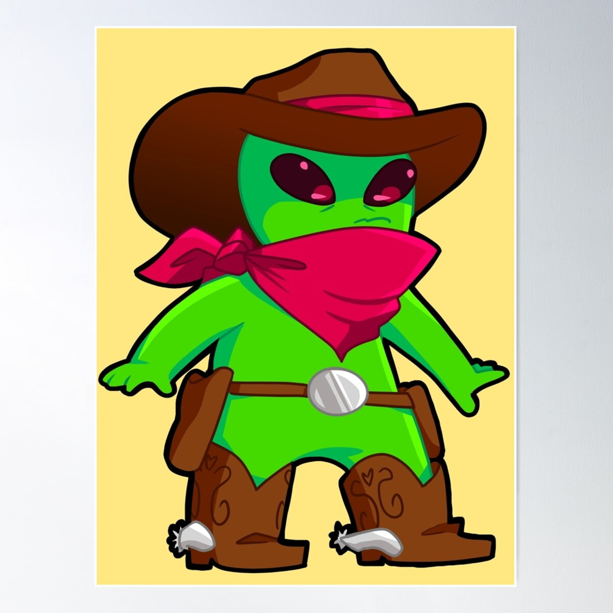 Alien Cowboy Poster Wall Art, Modern Wall Decor For Living Room Bedroom ...