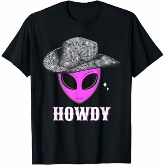 Alien Cowboy Space Western T-Shirt - Walmart.com
