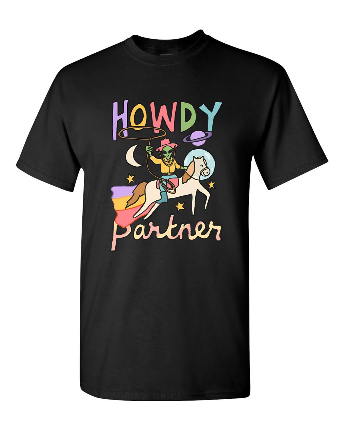 Alien Cowboy T-Shirt Funny UFO Western Mix for Sci-Fi Lovers, for men ...