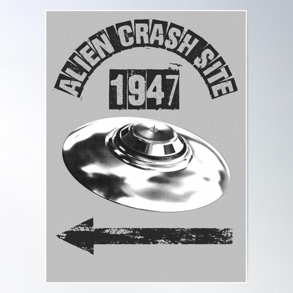 Alien Crash Site Poster Wall Art, Modern Wall Decor For Living Room ...