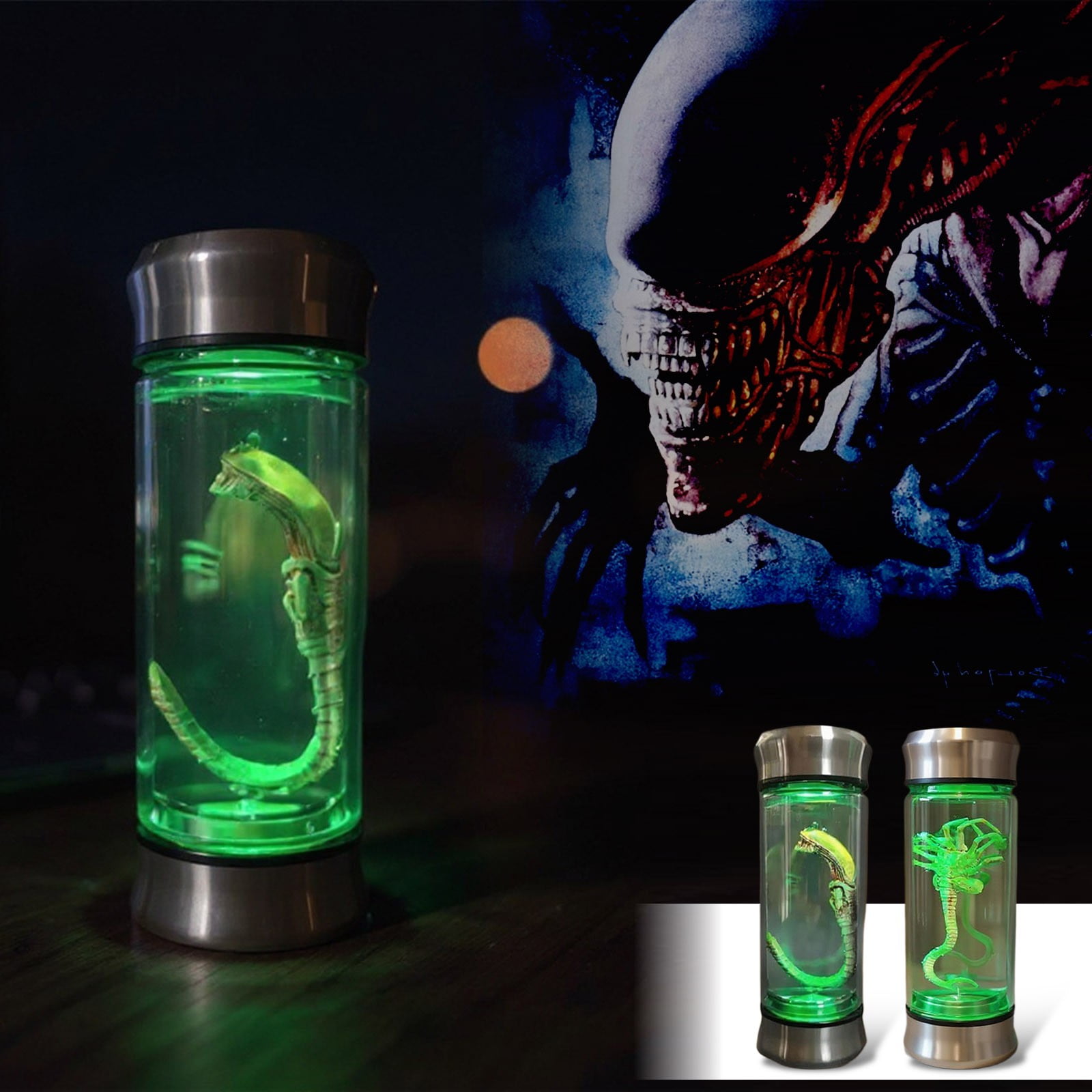 Alien Creature Desktop Ornament, LED Lighted Alien Gothic Home Decor ...