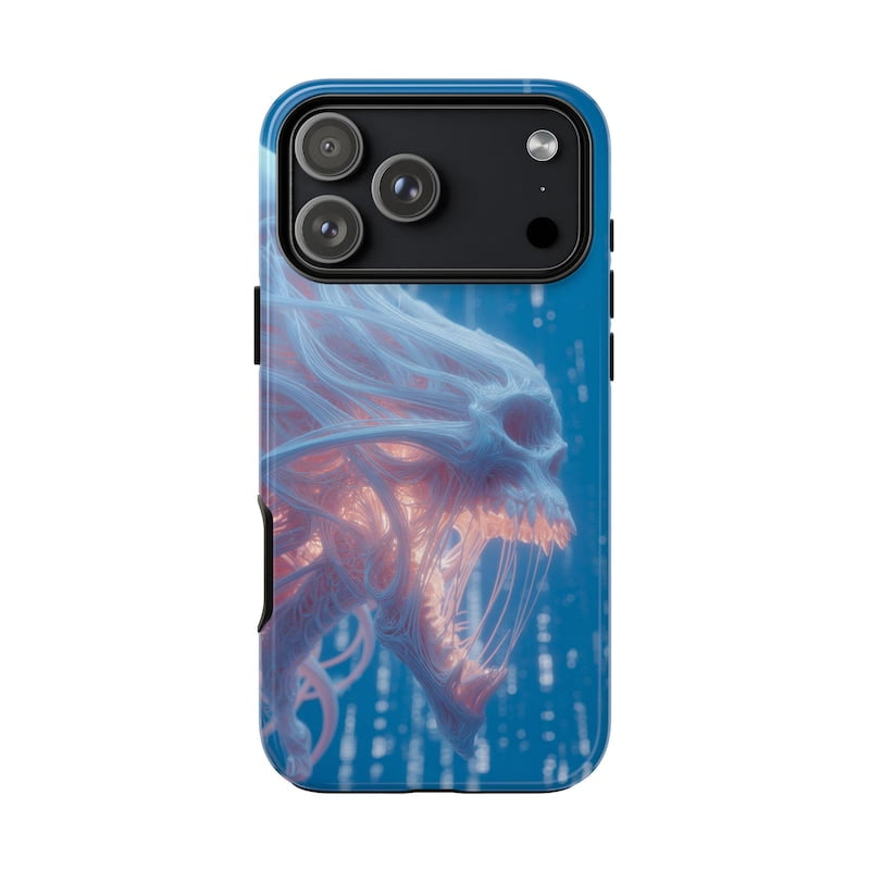 Alien Creature Sci-Fi Cosmic Abstract Art iPhone Case 17 11 12 13 14 15 ...