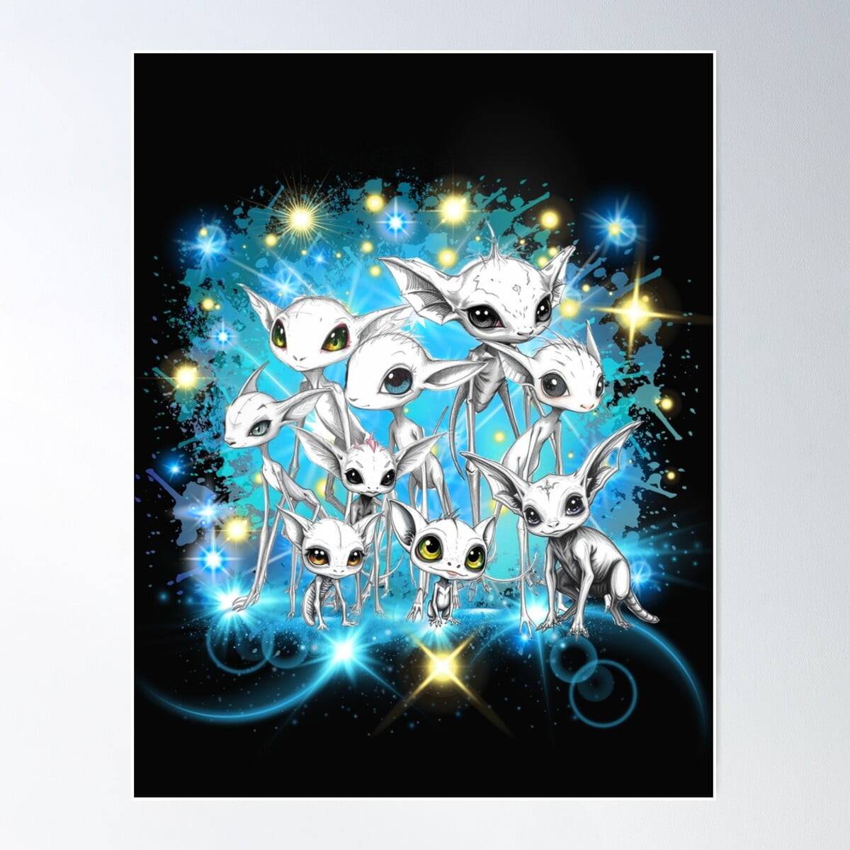 Alien Creatures From Another Planet, Galaxy, Universe Poster Wall Art ...