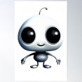 Alien Creatures No4 Poster Wall Art Modern Wall Decor For Living Room ...