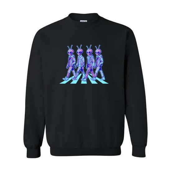 Alien Crosswalk Funny Sci Fi Graphic For A Believer Unisex Sweatshirt ...