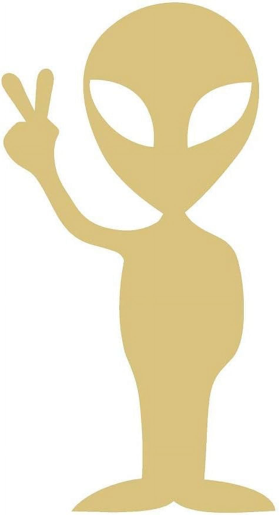 Alien Cutout Unfinished Wood Planet School Decor Space Door Hanger MDF ...