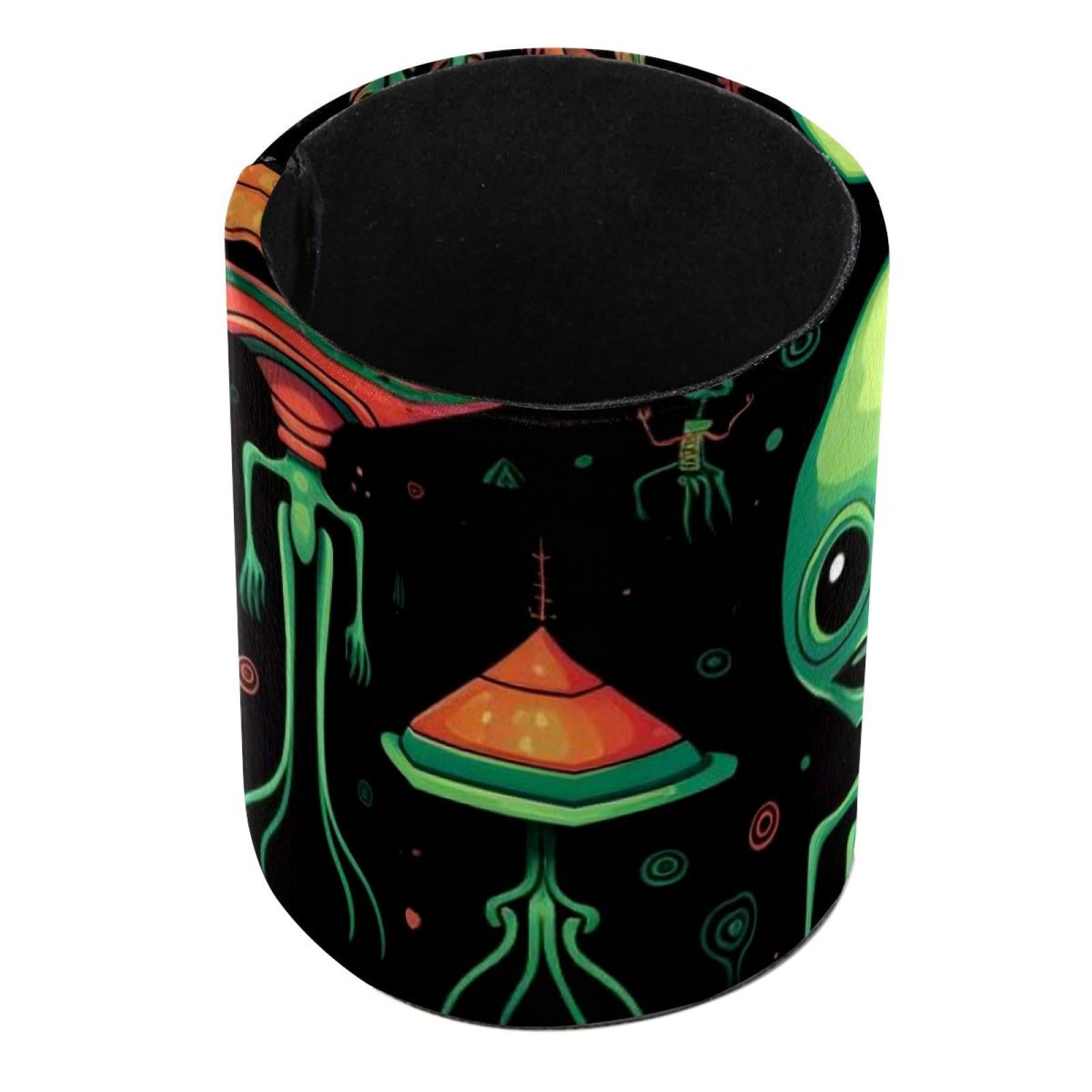 Alien Cylinder Pen Holder Pencil Organizer with Flannel Lining - 3.9x3 ...