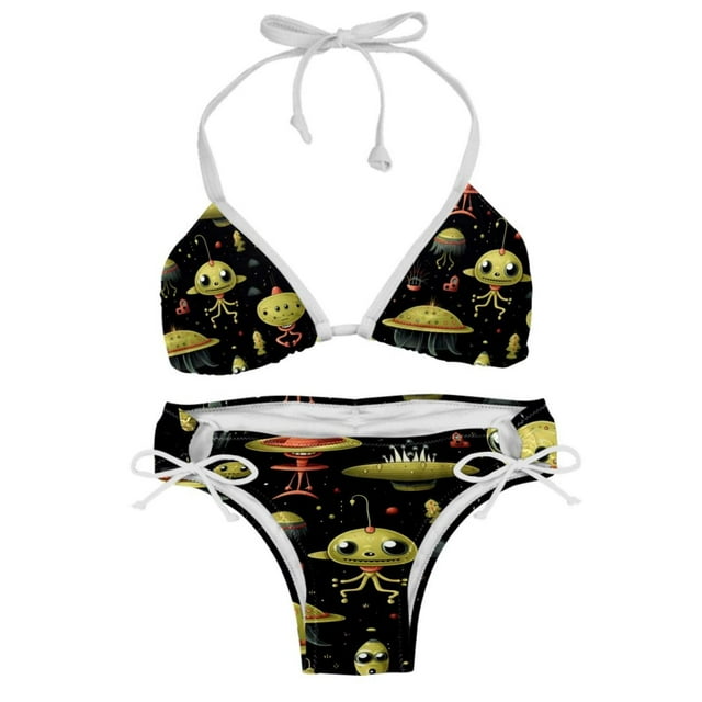 Alien Detachable Sponge Adjustable Strap Bikini Set Two-Pack Swimsuit ...