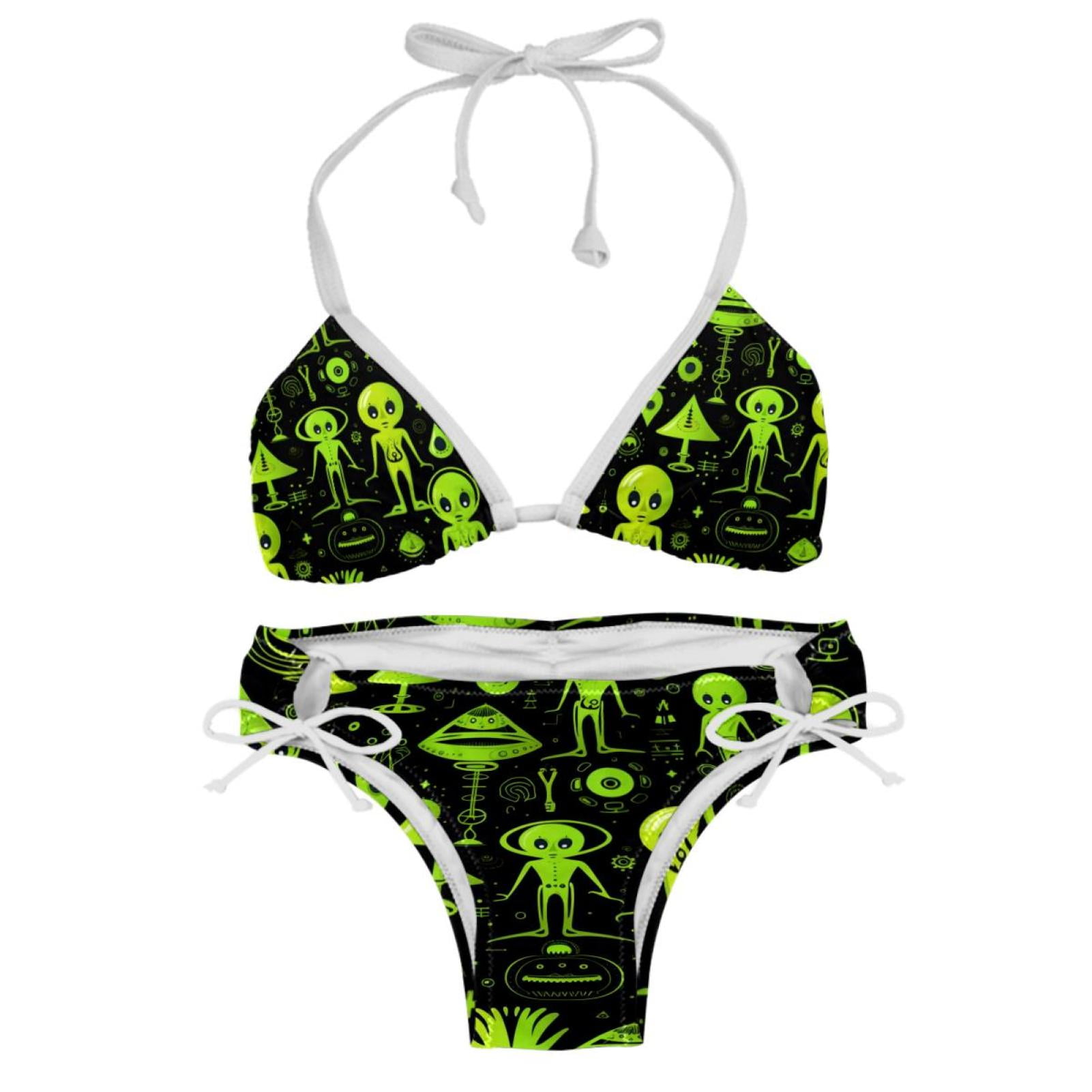 Alien Detachable Sponge Adjustable Strap Two-Pack Bikini Set Swimsuits ...