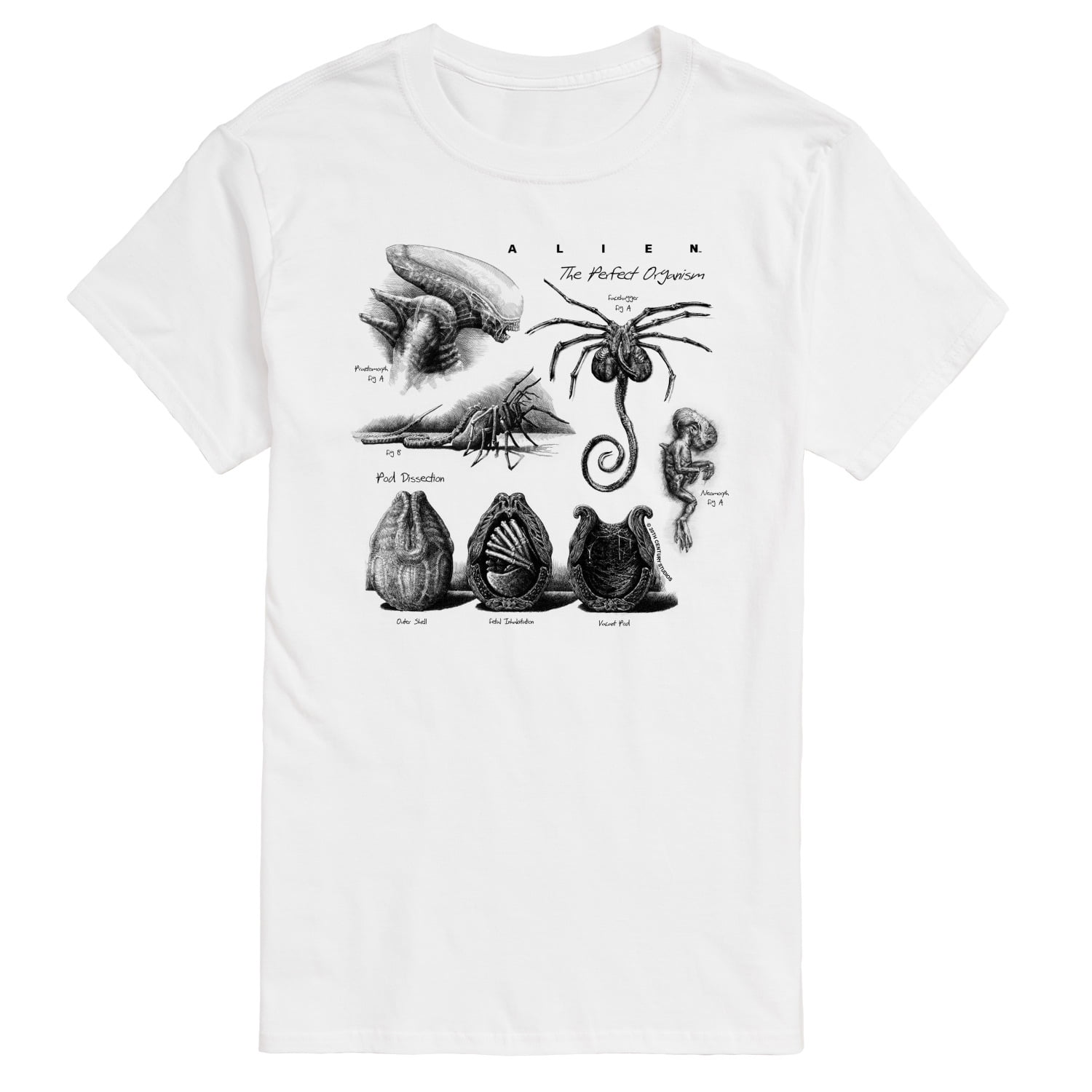 Alien - Diagram - Men's Short Sleeve Graphic T-Shirt - Walmart.com