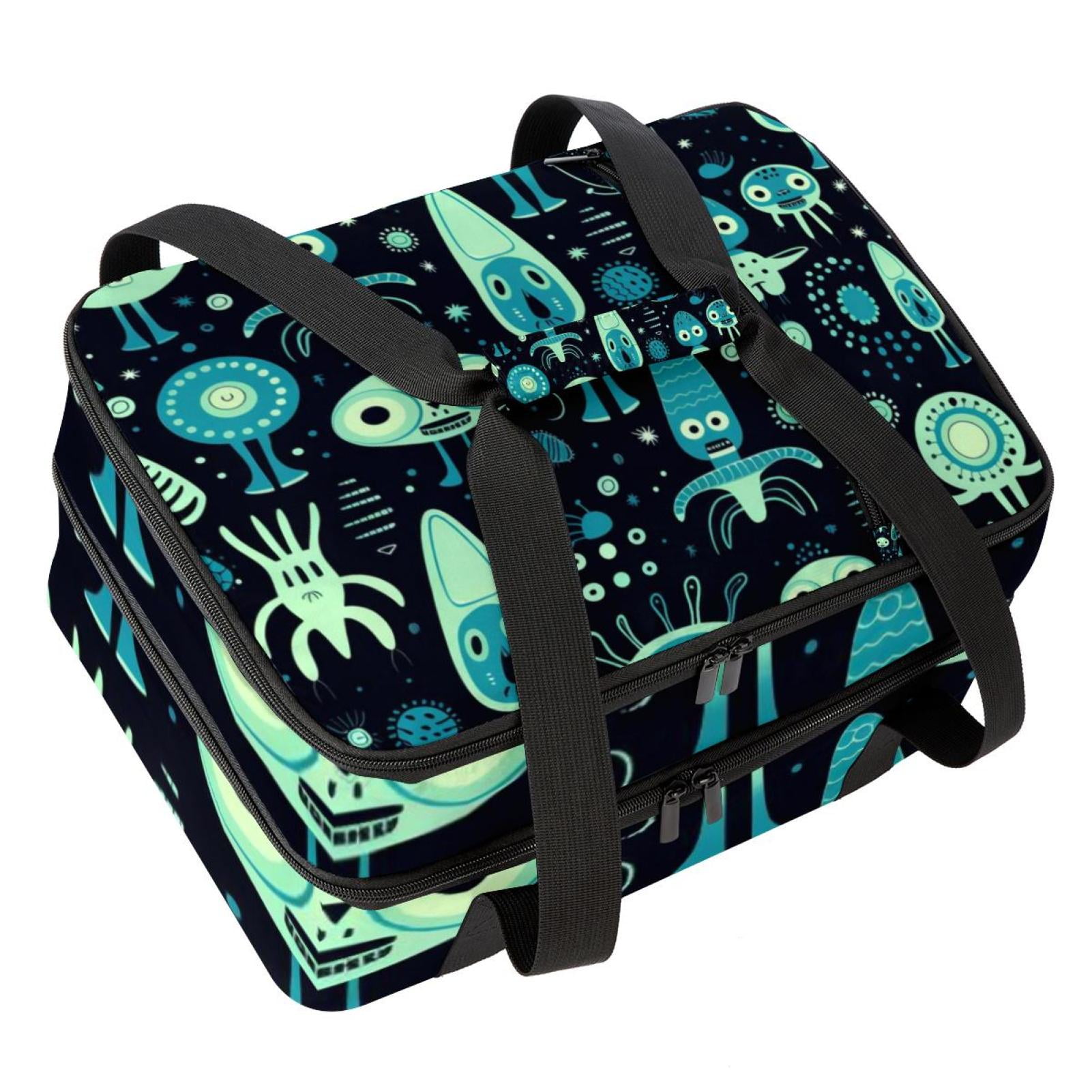 Alien Double Layered Insulated Lunch Bag with Two Compartments, Large ...