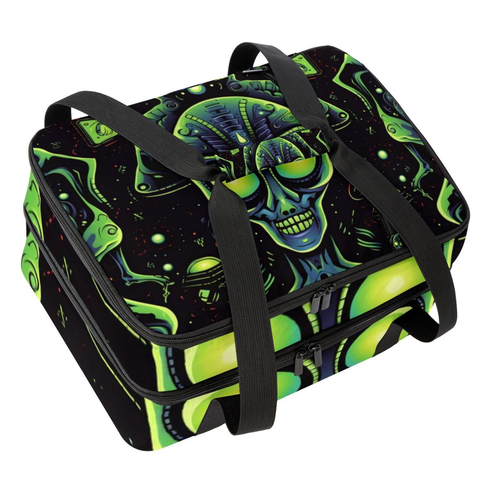 Alien Double Layered Insulated Lunch Bag with Two Compartments - Large ...