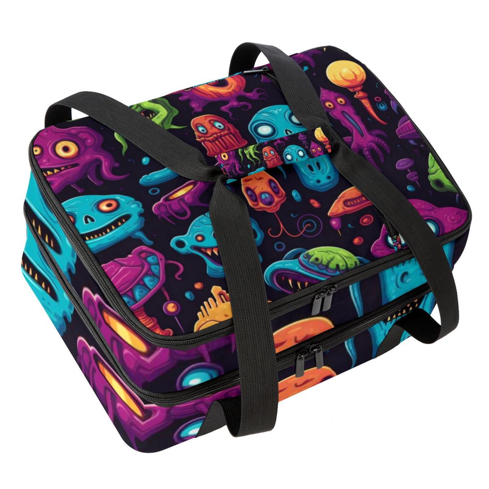 Alien Double Layered Insulated Lunch Bag with Two Compartments, Large ...