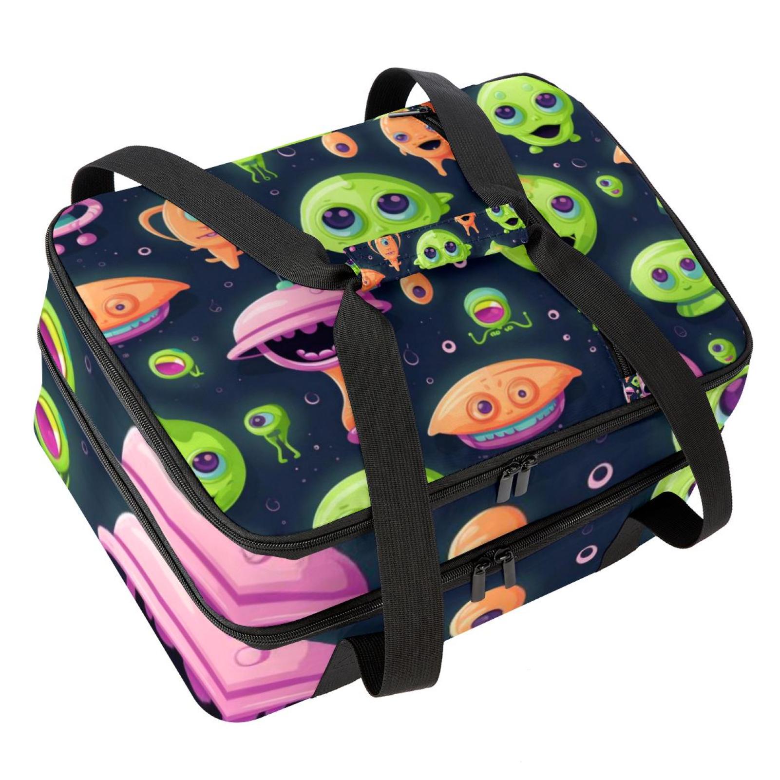 Alien Double Layered Insulated Refrigerated Lunch Bag with Two ...