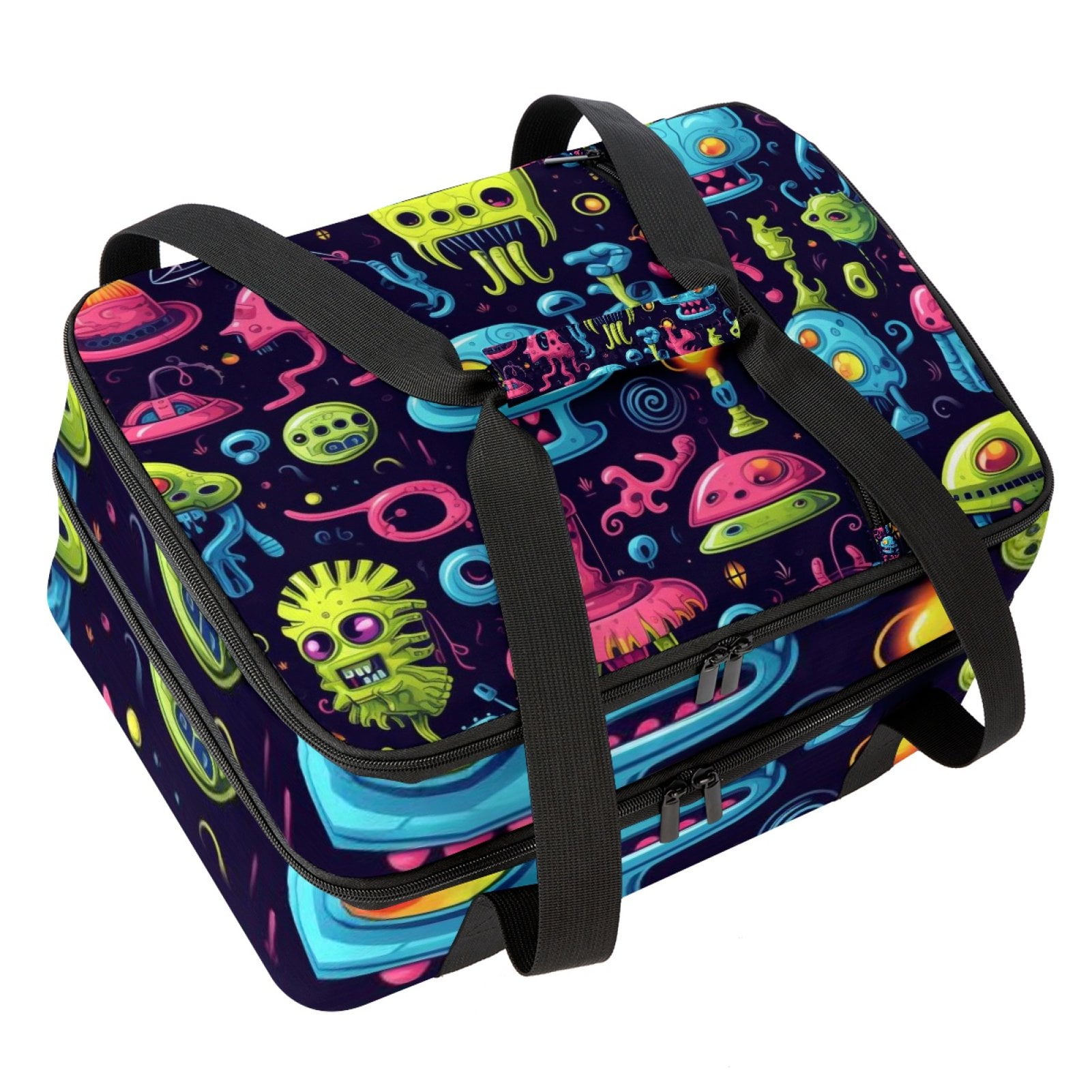 Alien Double Layered Insulated Refrigerated Lunch Bag with Two ...