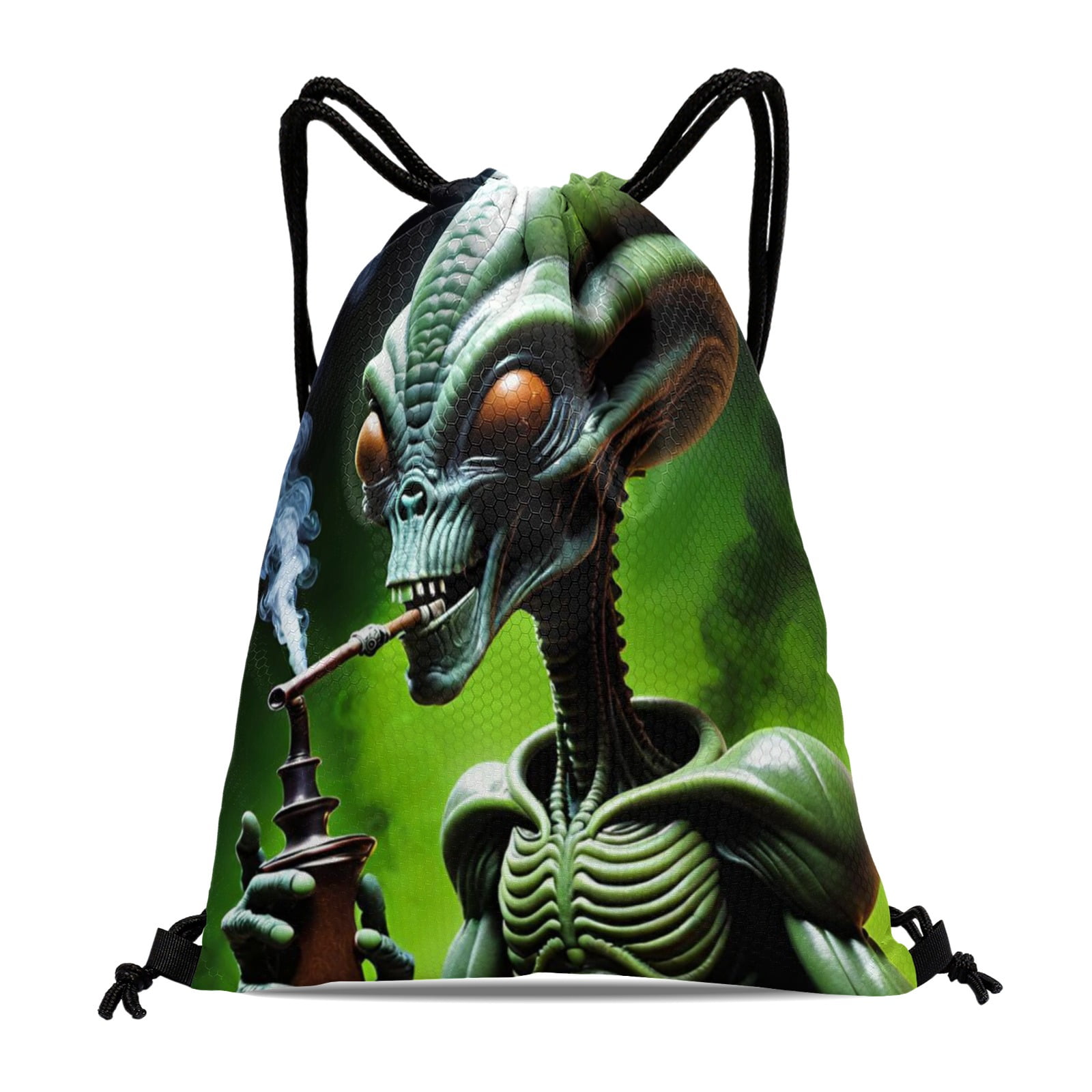 Alien Drawstring Bag:Waterproof design, suitable for fitness, hiking ...