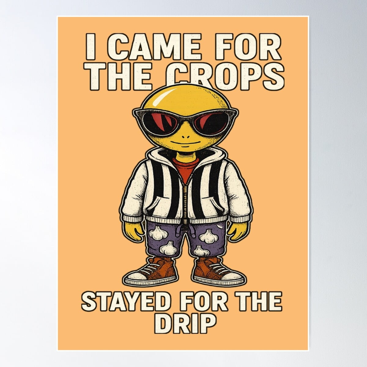 Alien Drip-Stylish Alien Poster Wall Art, Modern Wall Decor For Living ...