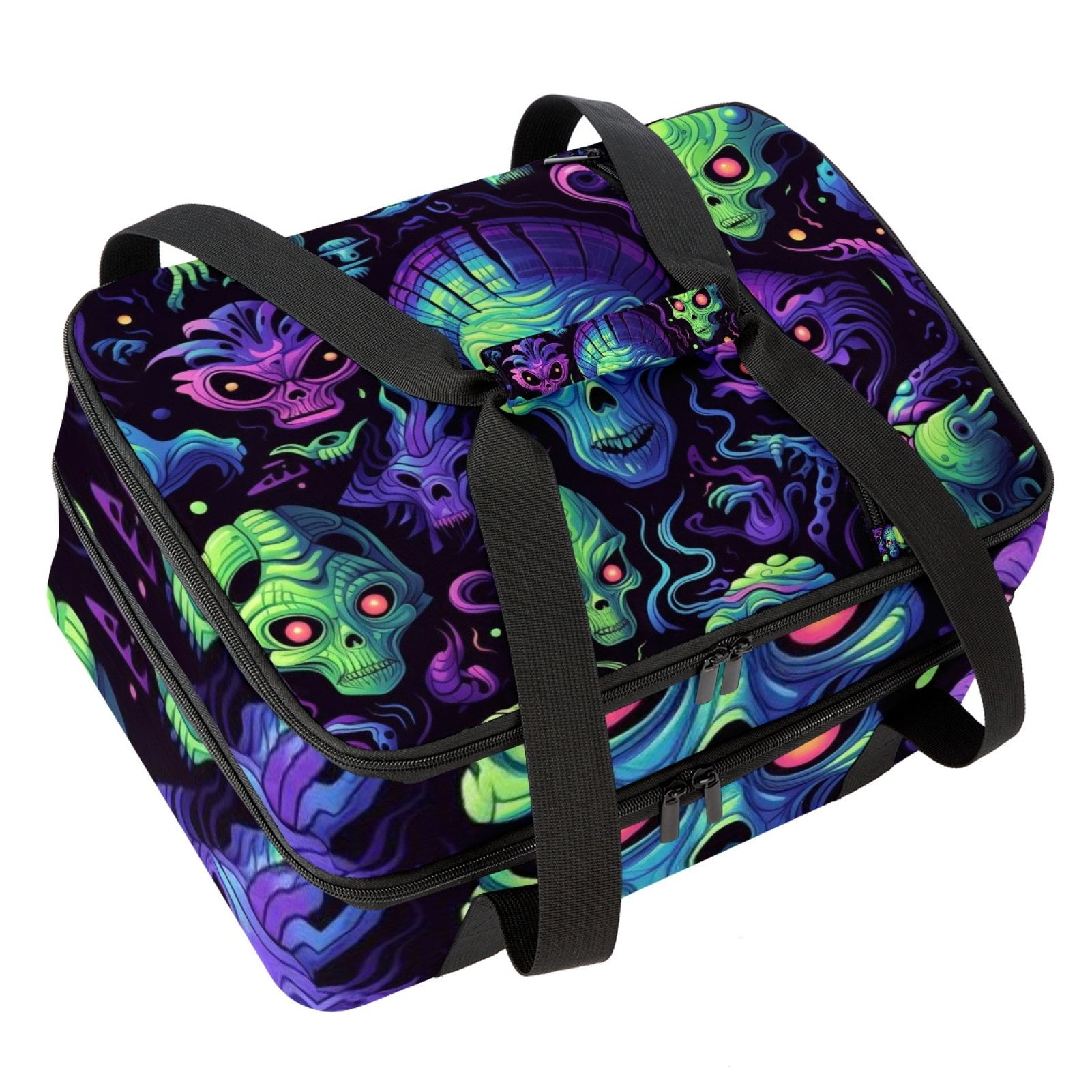Alien Dual Compartment Insulated Lunch Bag with Large Capacity - 7.1x11 ...