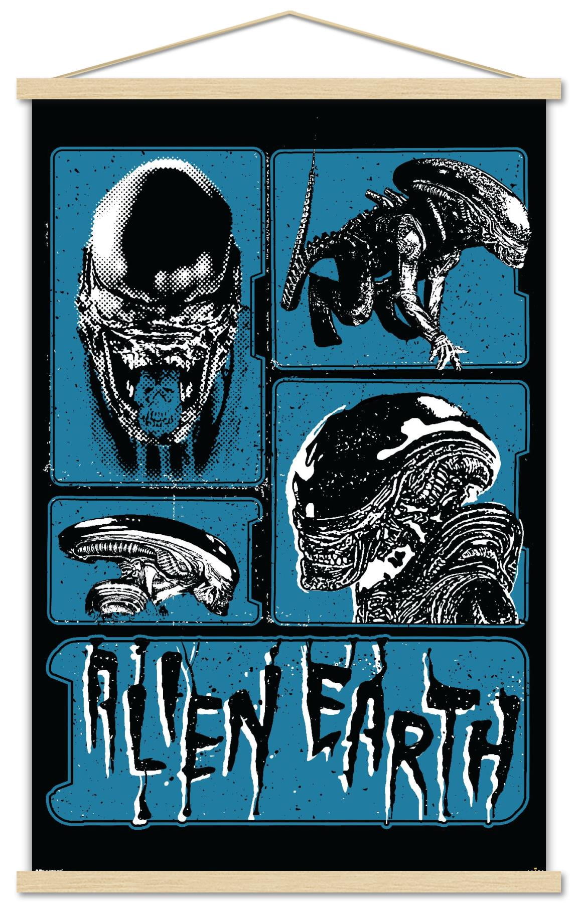 Alien: Earth (2025) - Blue Xenomorph Wall Poster with Magnetic Frame ...