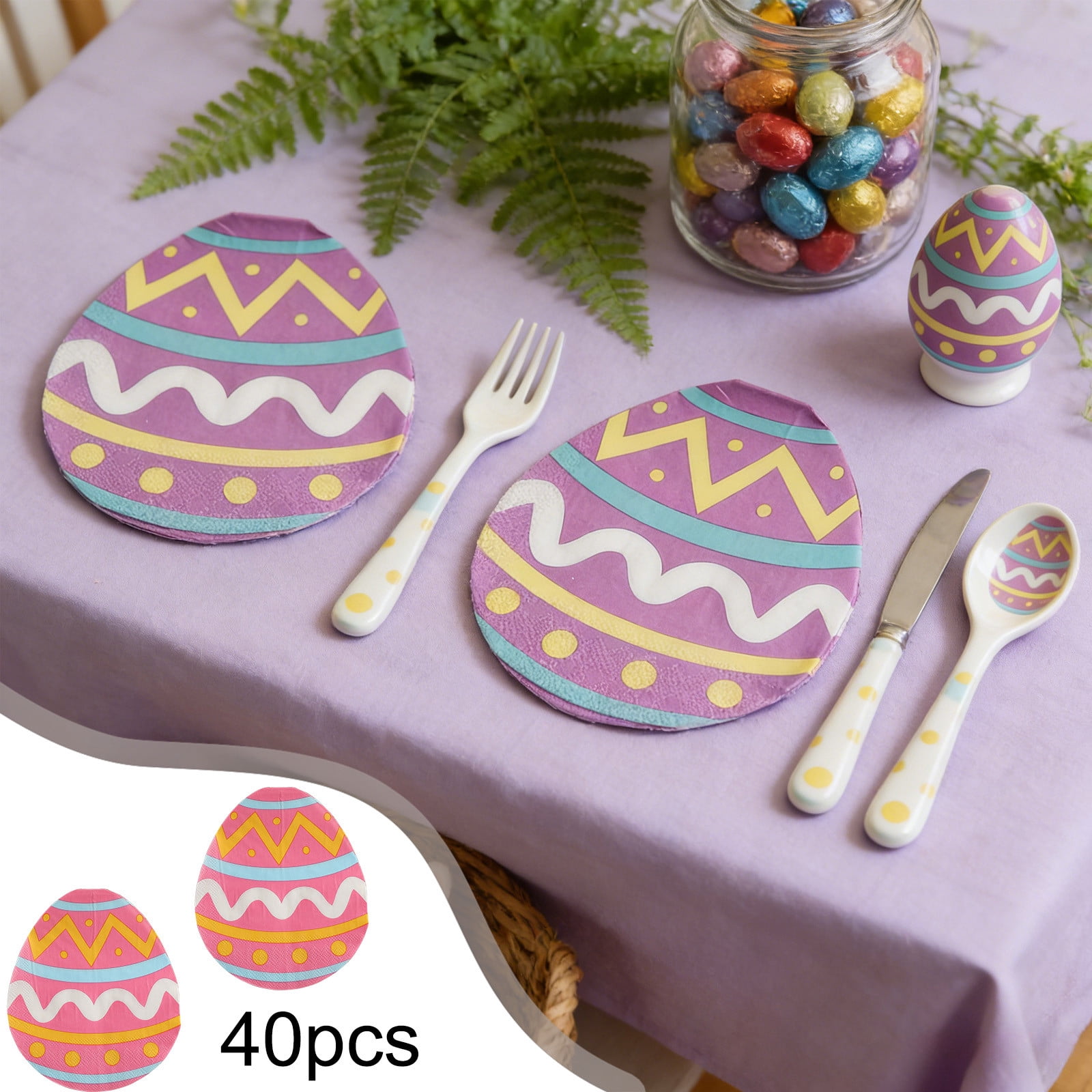 Alien Easter Egg Disposable Paper Napkins, 40 Pack, 13x13 in, Multi ...