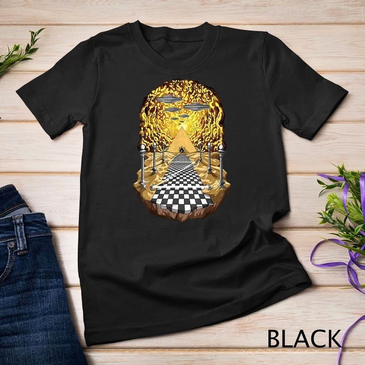 Alien Egyptian Pyramids Space Ufo Aliens Psychedelic Masonic Unisex S ...