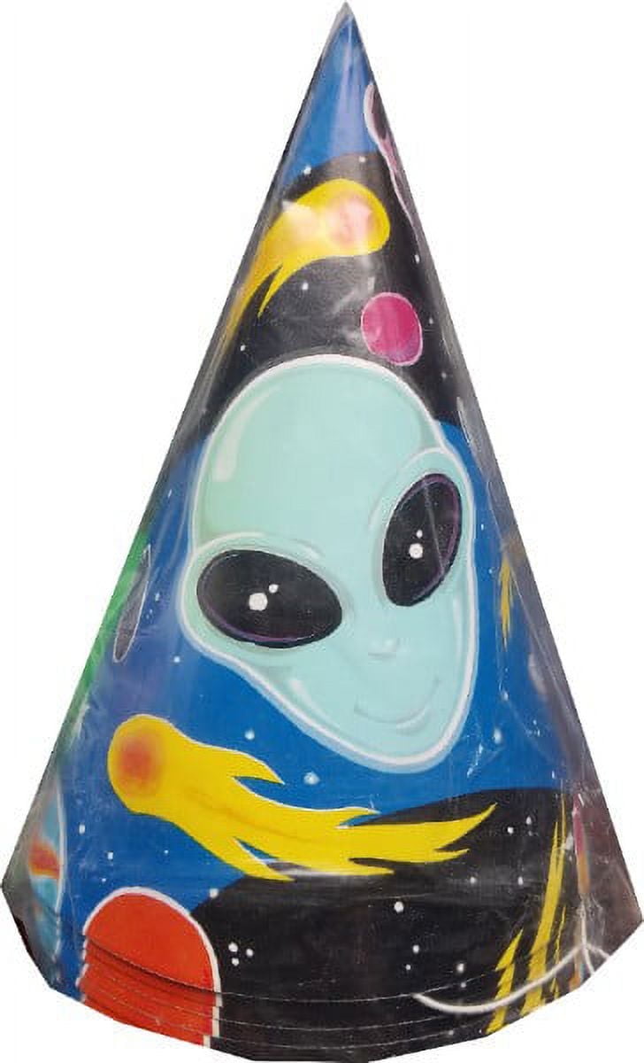 Various Alien Encounter Cone Party Hats, 8 Count - Walmart.com