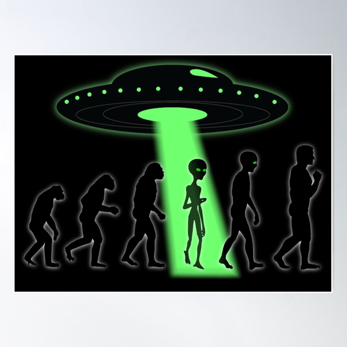 Alien Evolution Poster Wall Art, Modern Wall Decor For Living Room ...