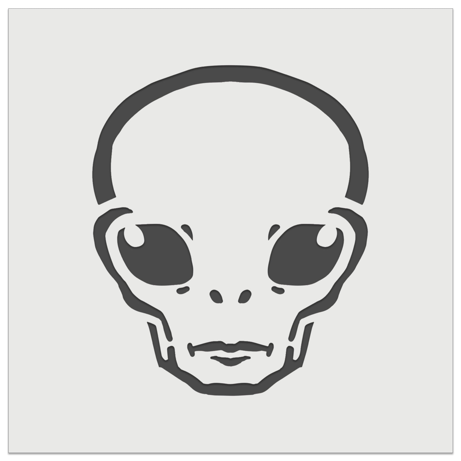 Alien Extraterrestrial UFO Head DIY Cookie Wall Craft Stencil - 5.5 ...