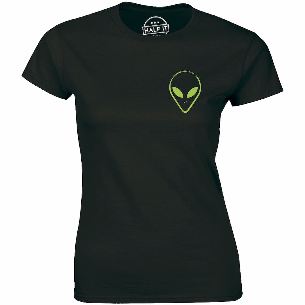 Alien Face Pocket Shirt Sci Fi Space Horror Retro Fashion Women Tshirt ...