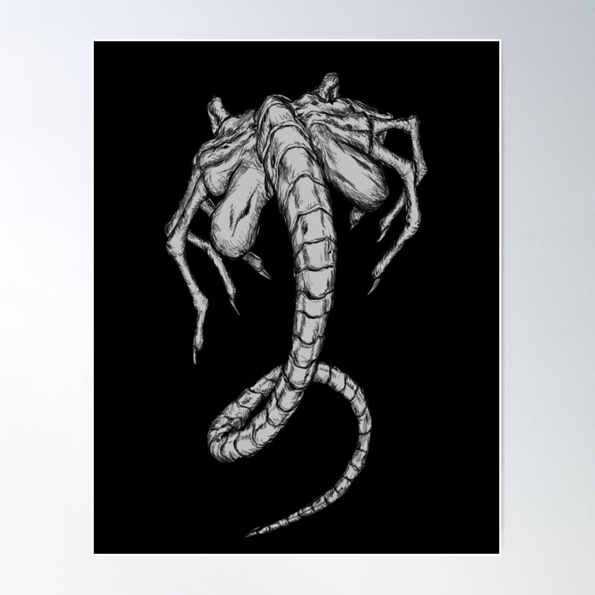 Alien Facehugger Poster Wall Art, Modern Wall Decor For Living Room ...