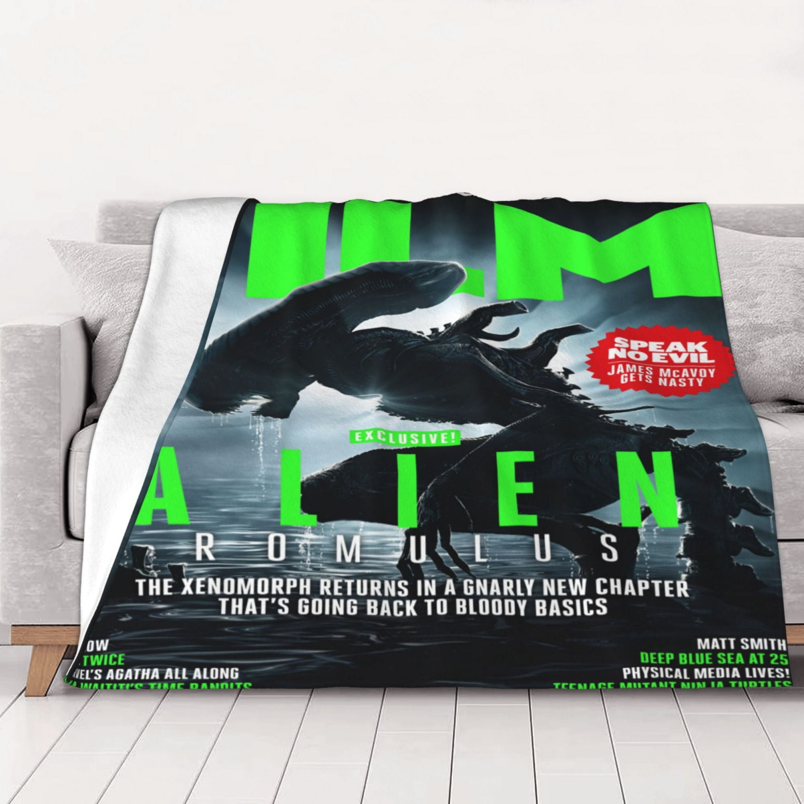 Alien Fleece Blanket Super Soft Cozy Throw Blanket, for Man Woman Old ...