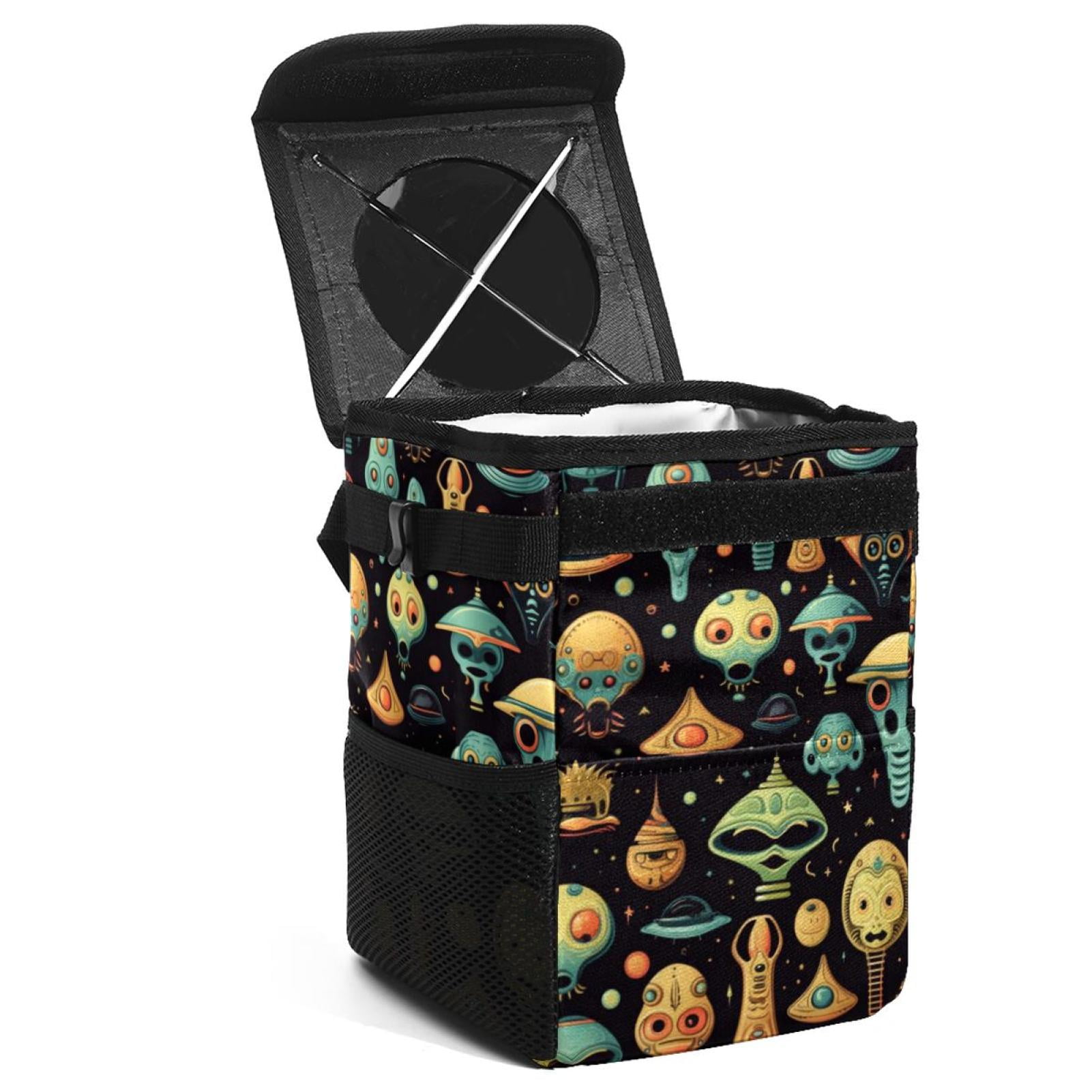 Alien Foldable Car Garbage Can Trash Can for Car, with Lid, Leak-Proof ...