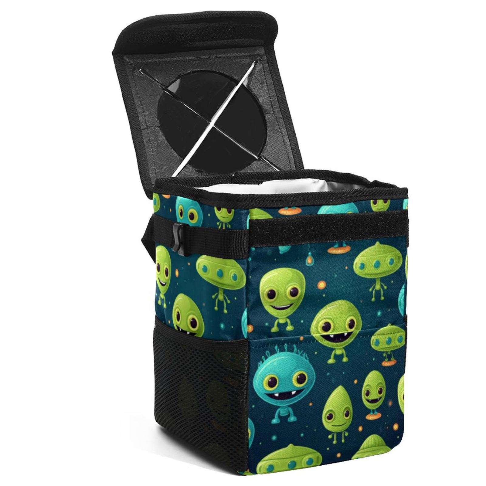 Alien Foldable Car Garbage Can with Lid, Leak-Proof, Hanging Storage ...