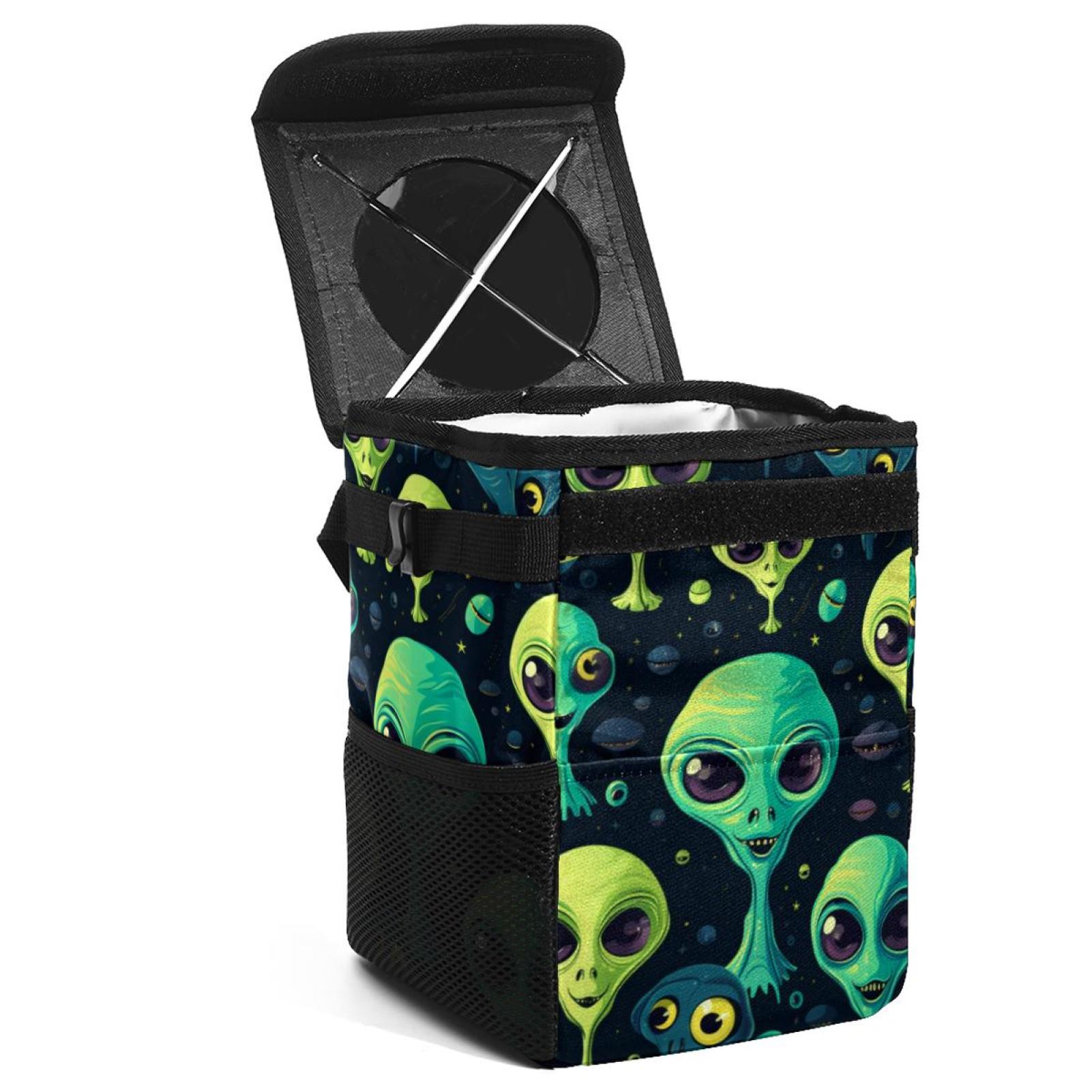 Alien Foldable Car Garbage Can with Lid - Leak-proof Hanging Storage ...