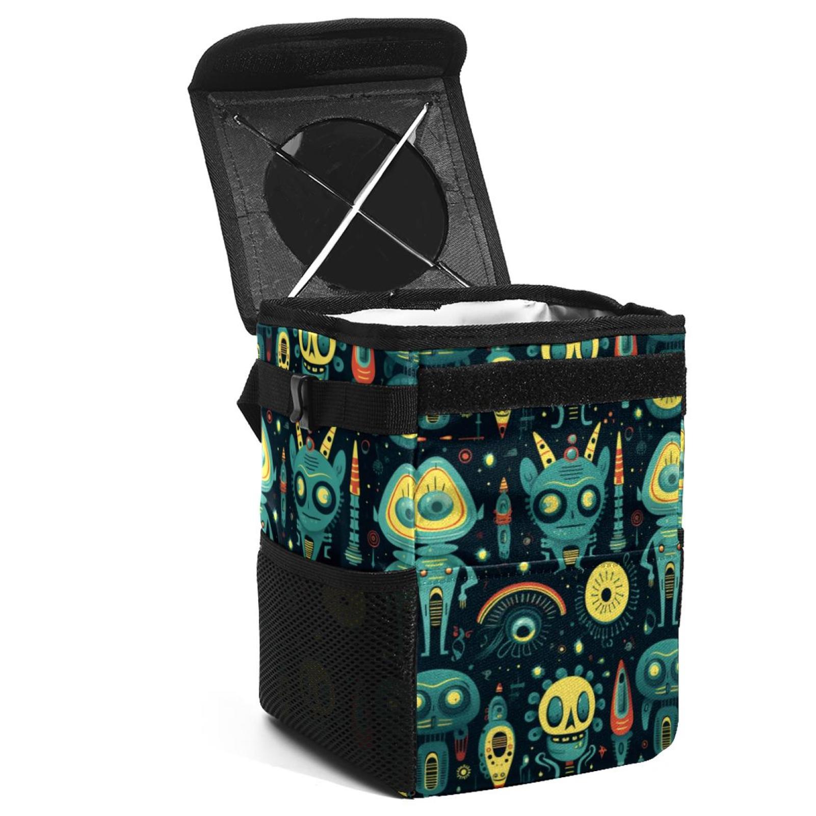 Alien Foldable Car Garbage Can with Lid, Leak-proof, Hanging Storage ...