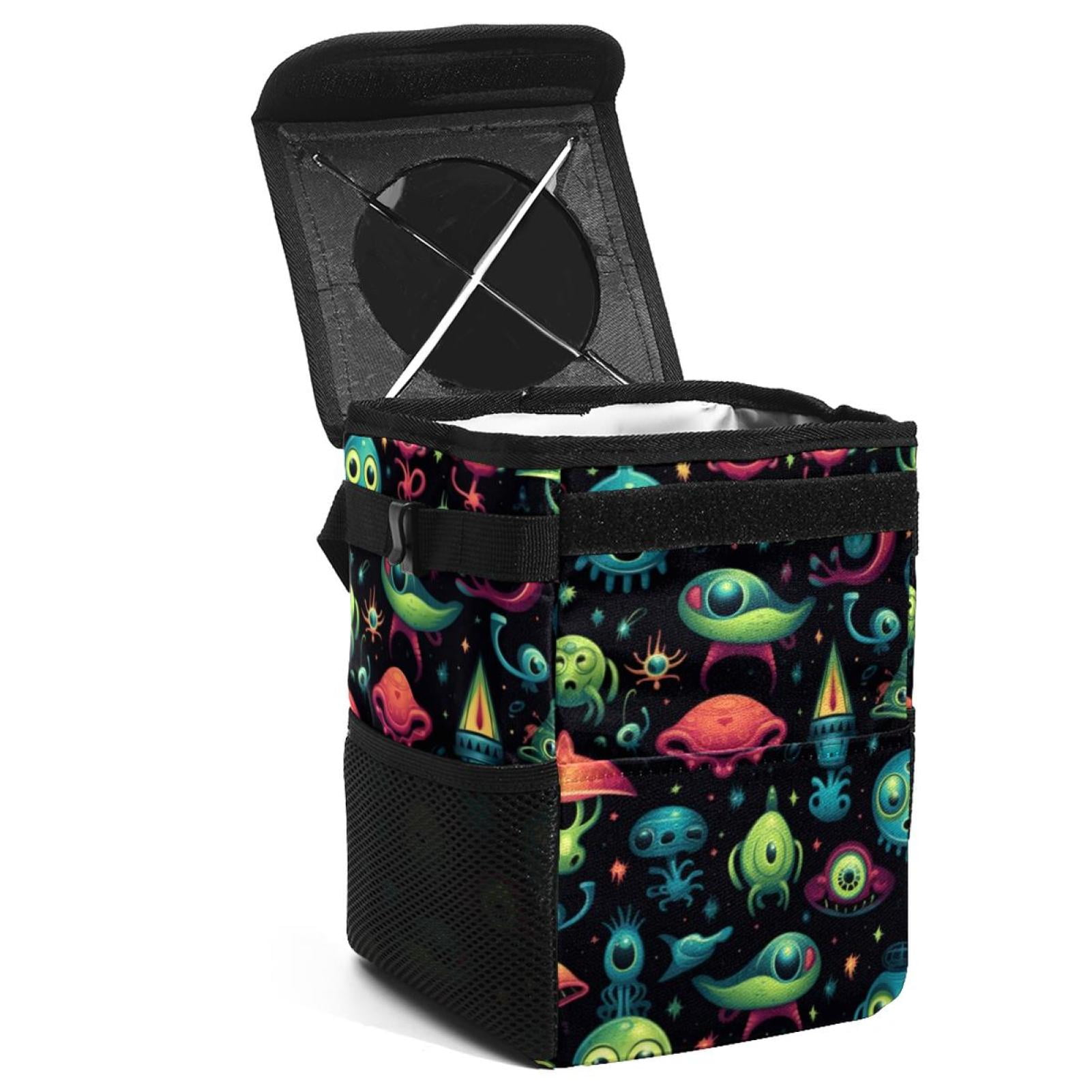 Alien Foldable Car Garbage Can with Lid, Leak-proof, Hanging Storage ...