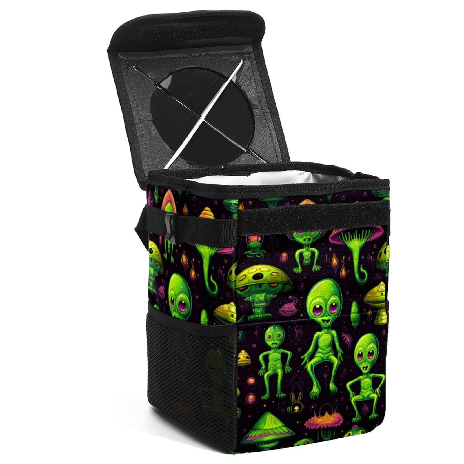 Alien Foldable Car Garbage Can with Lid, Leak-proof, Hanging Storage ...