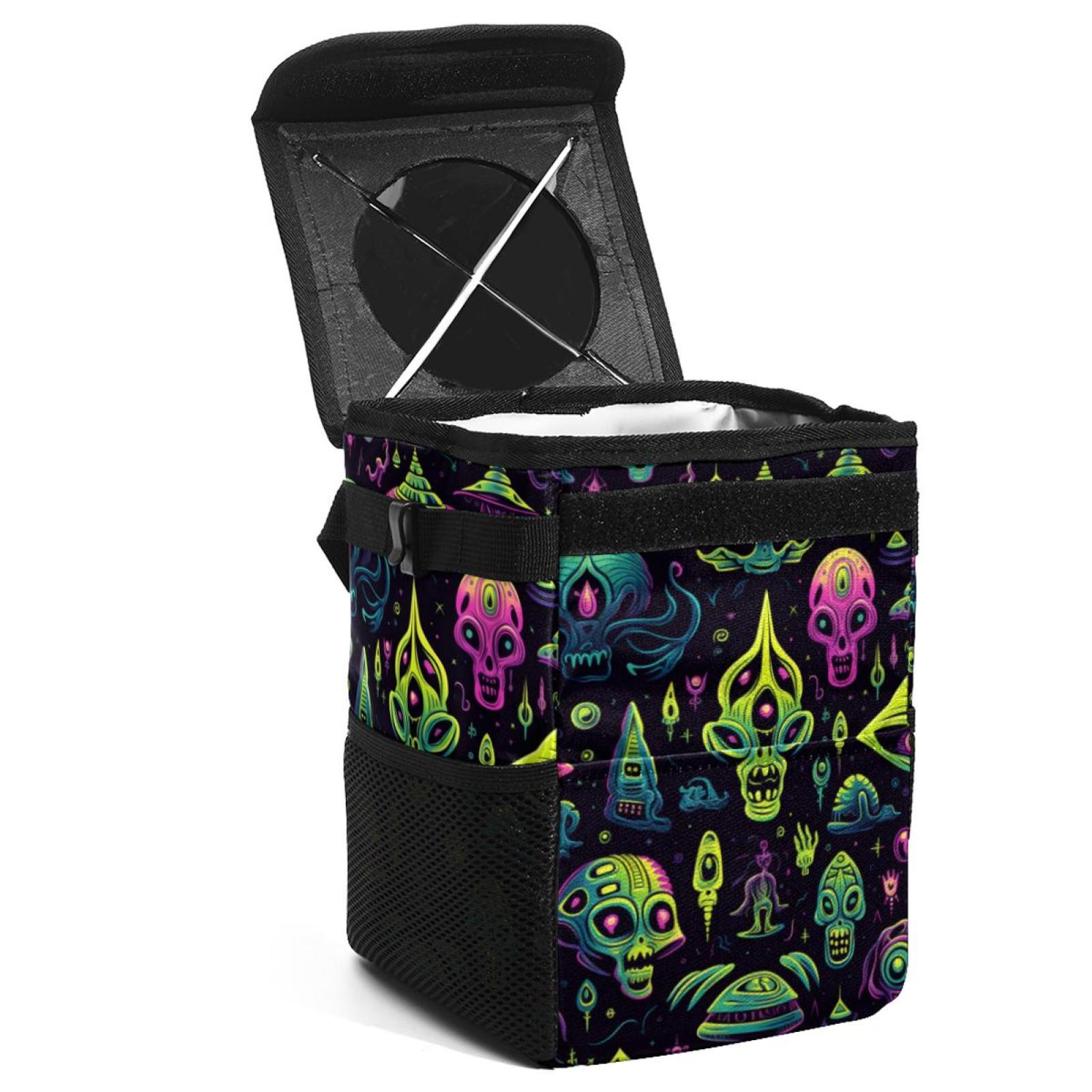 Alien Foldable Car Garbage Can with Lid, Leak-proof, Hanging Storage ...